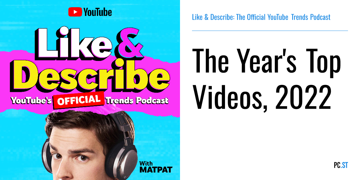 The Year's Top Videos, 2022 – Like & Describe: The Official YouTube ...